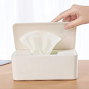 Wipes Dispenser,KinAndKen Baby Wipes Dispenser Refillable Wipe Container with Sealing Design,Keeps Wipes Fresh, One-Handed Operation. Non-Slip, Easy Open/Close Wipes Pouch Case