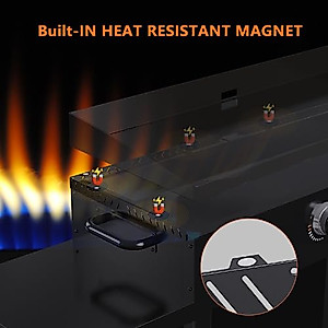 Upgraded Wind Guard for Blackstone 36 Inch Griddle, Magnetic Stainless Steel Wind Screens Protect Flame & Hold Heat, Compatible with Rear Grease Cup Hood and Side Shelf, Gas Saving, Grilling Gifts