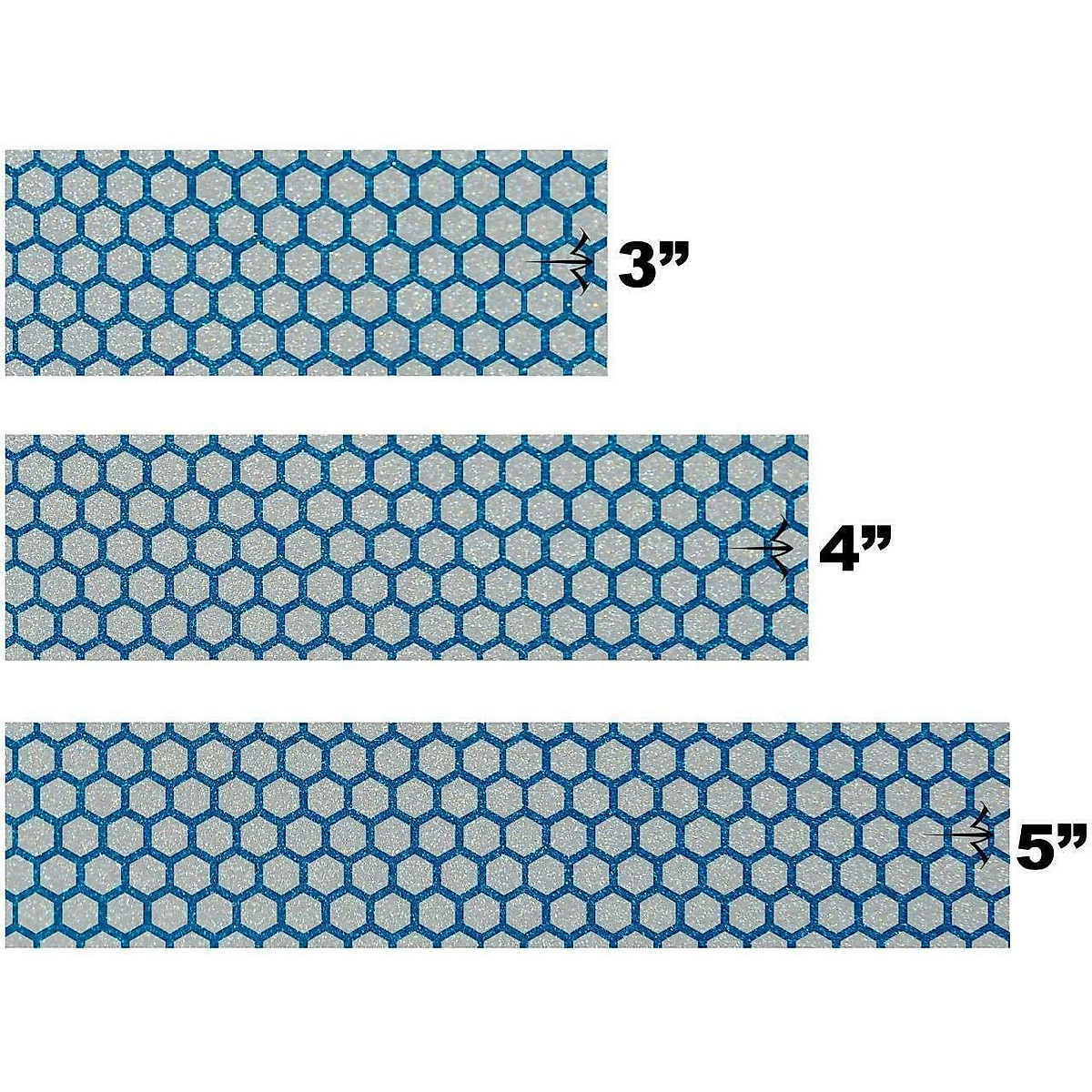 White Water Archery Blue Reflective Open Honeycomb Arrow Wraps 15 Pc Pack 10 Colors Choose Length Width (5, 1.12)