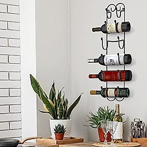 DecoBros Wall Mount Multi-Purpose Towel/Wine/Hat Rack, Bronze