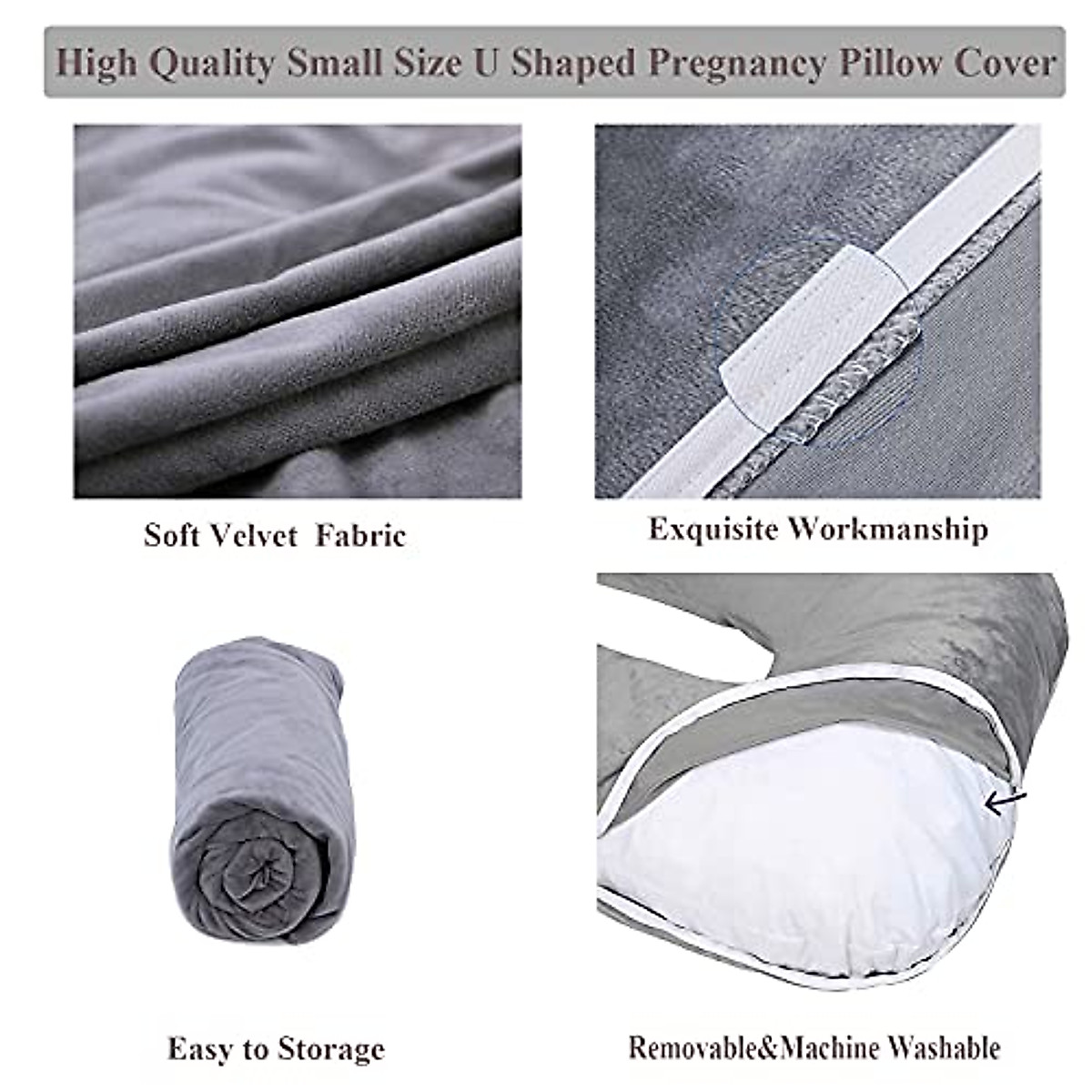 LEONEBEBE Pregnancy Pillow Case Perfect for U-Shaped 49" Full Body Maternity Pillow for Pregnancy Women Sleeping, Only Pillow Cover