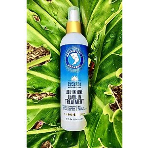 Nefertiti's Secrets All In One Leave-In Treatment, Moringa Oil & Rosemary Hair Conditioner, Strengthen & Stimulates, Heat Protection Spray For Hair Growth, Travel Size Moisturizer - 8 Oz / 236 ml