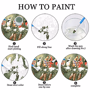 Tenei Paint by Numbers for Adults & Kids Oil Paint DIY Craft Paintings Art Set on Canvas Color by Number Kits Acrylic(Birds)