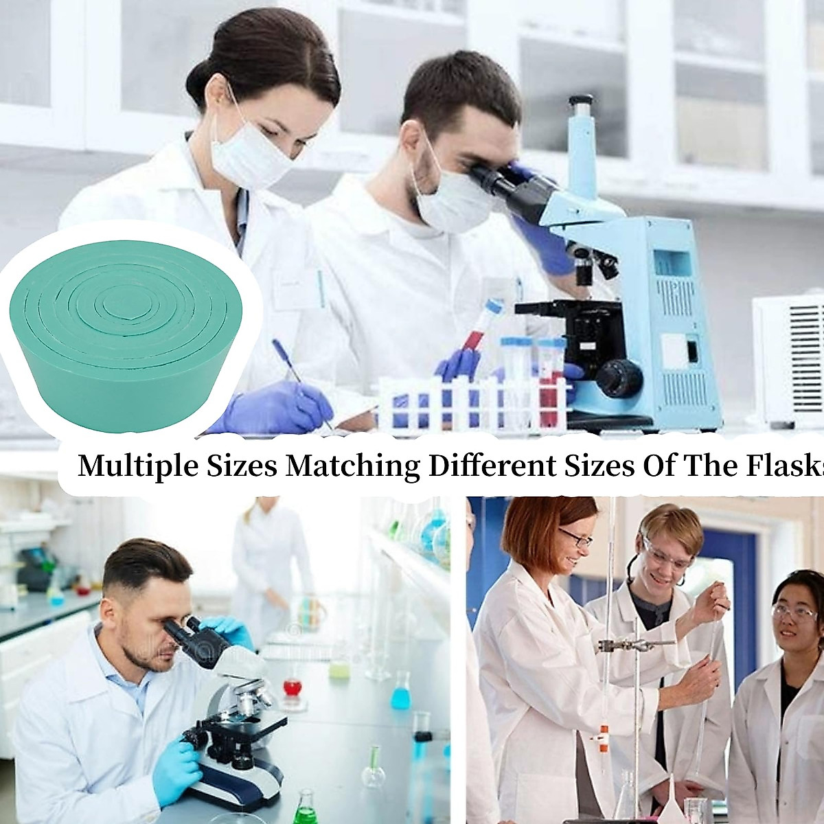 AUNMAS Filter Adapter Cones Rubber, Filtration Flask Vacuum Rubber Adaptor L25 204Y Stopper Buchner Funnel Flask Filtration Set