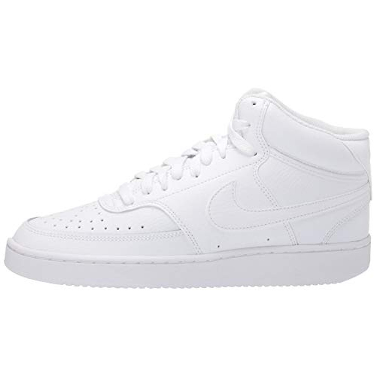 Nike Women's Court Vision Mid Sneaker, White/White-White, 5.5 Regular US