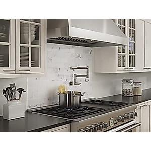 Pfister GT533-PFS Lita 2-Handle Wall Mount Pot Filler, Stainless Steel