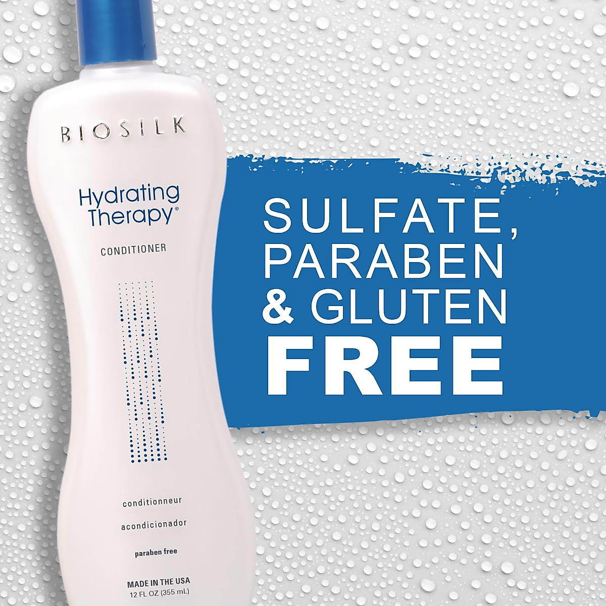 BioSilk Hydrating Conditioner, Replenishes Moisture For Strong & Smooth Hair, Sulfate, Paraben, & Cruelty-Free, 12 Oz