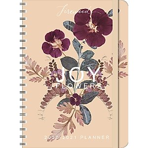 FIREWEED 2021 On-the-Go Weekly Planner: 17-Month Calendar with Pocket (Aug 2020 - Dec 2021, 5" x 7" closed): Joy Flowers