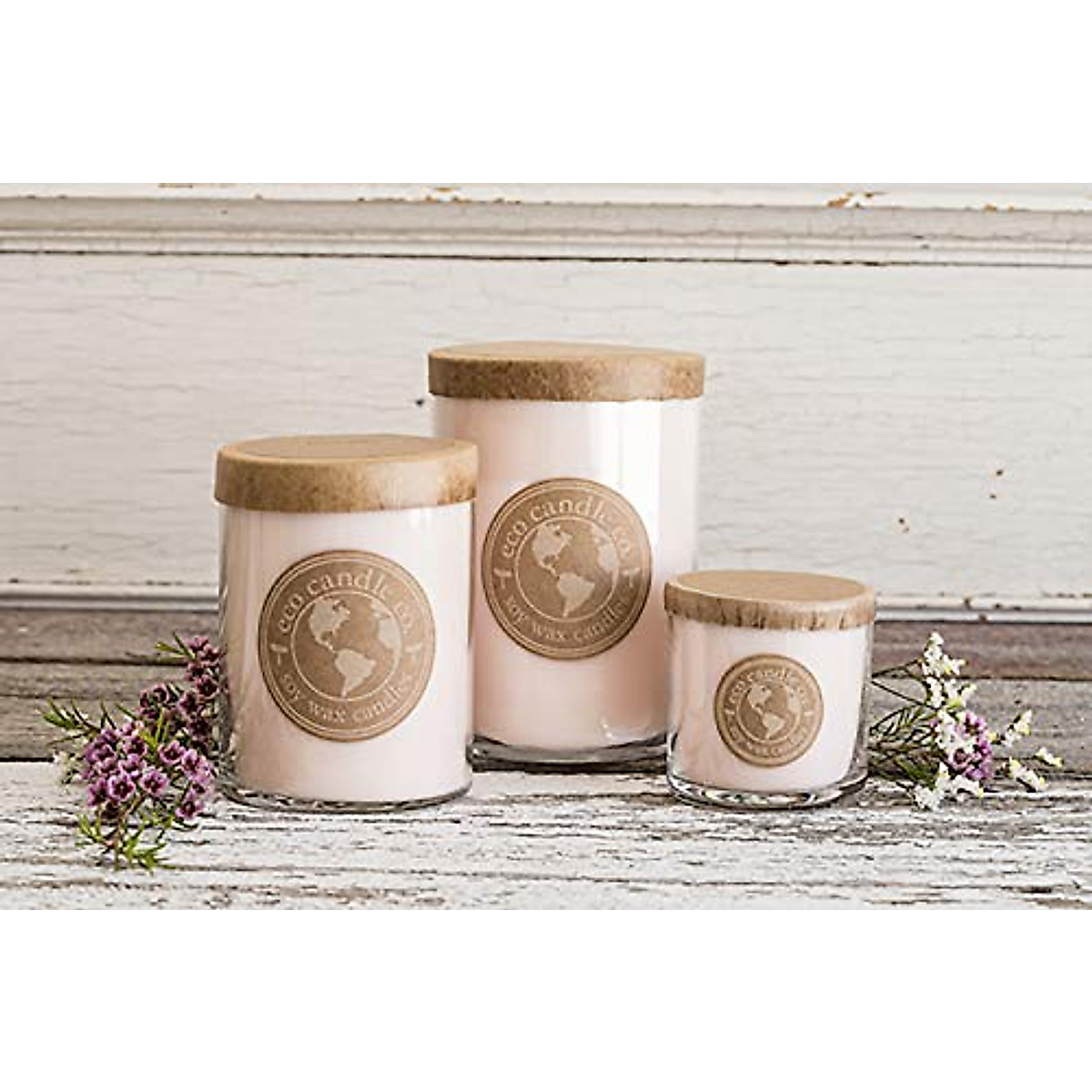 Eco Candle Co. Recycled Candle, Naked, 18 oz. Double Wick - Unscented - 100% Soy Wax, No Lead, Kraft Paper Label & Lid, Hand Poured, Phthalate Free, Midwest Grown Soybeans, All Natural Wicks
