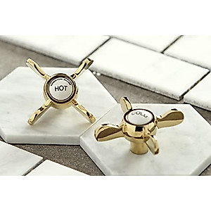 Kingston Brass KS1242BEX Essex Bridge Kitchen Faucet, Polished Brass