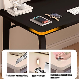 XUEGW Computer Desk Modern Simple Style Desk for Home Office, 39.3 inch Small Writing Table Study Corner Work Desk for Bedroom