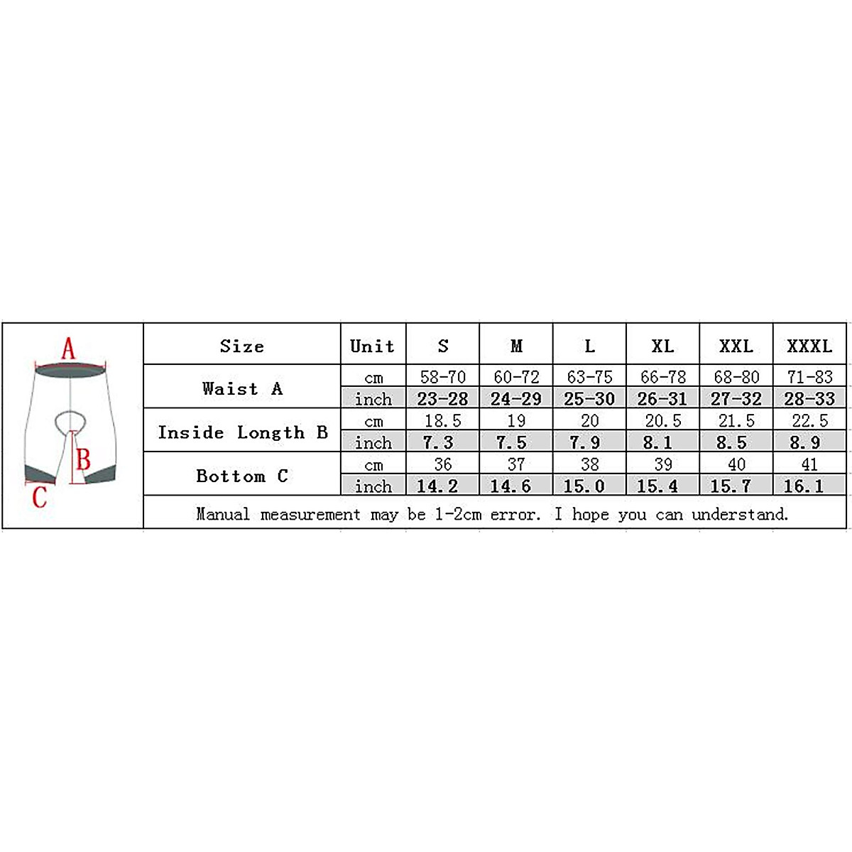 JPOJPO Bike Shorts Womens with 5D Gel Padded,Cycling Underwear Sport Pants Red,Pink,Black S-3XL