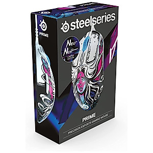 SteelSeries Prime Neo Noir - FPS Gaming Mouse – 18,000 CPI TrueMove Pro Optical Sensor – 5 Programmable Buttons – Magnetic Optical Switches – Brilliant Prism RGB Lighting
