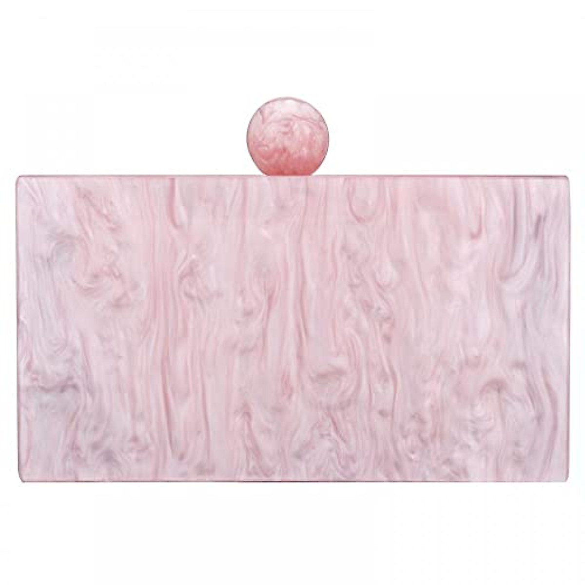Acrylic Clutch Purse for Women Evening Dress, Wedding Party Square Bag Evening Clutch (Pink-01)