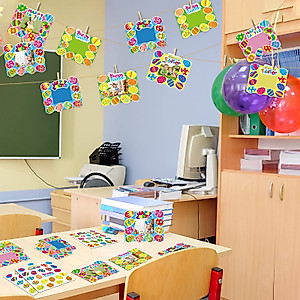 24 Packs Easter Kids' Craft Kits DIY Picture Frame Craft Spring Easter Art Activities Home School Classroom Game Bulletin Board Easter Party Favor Decoration