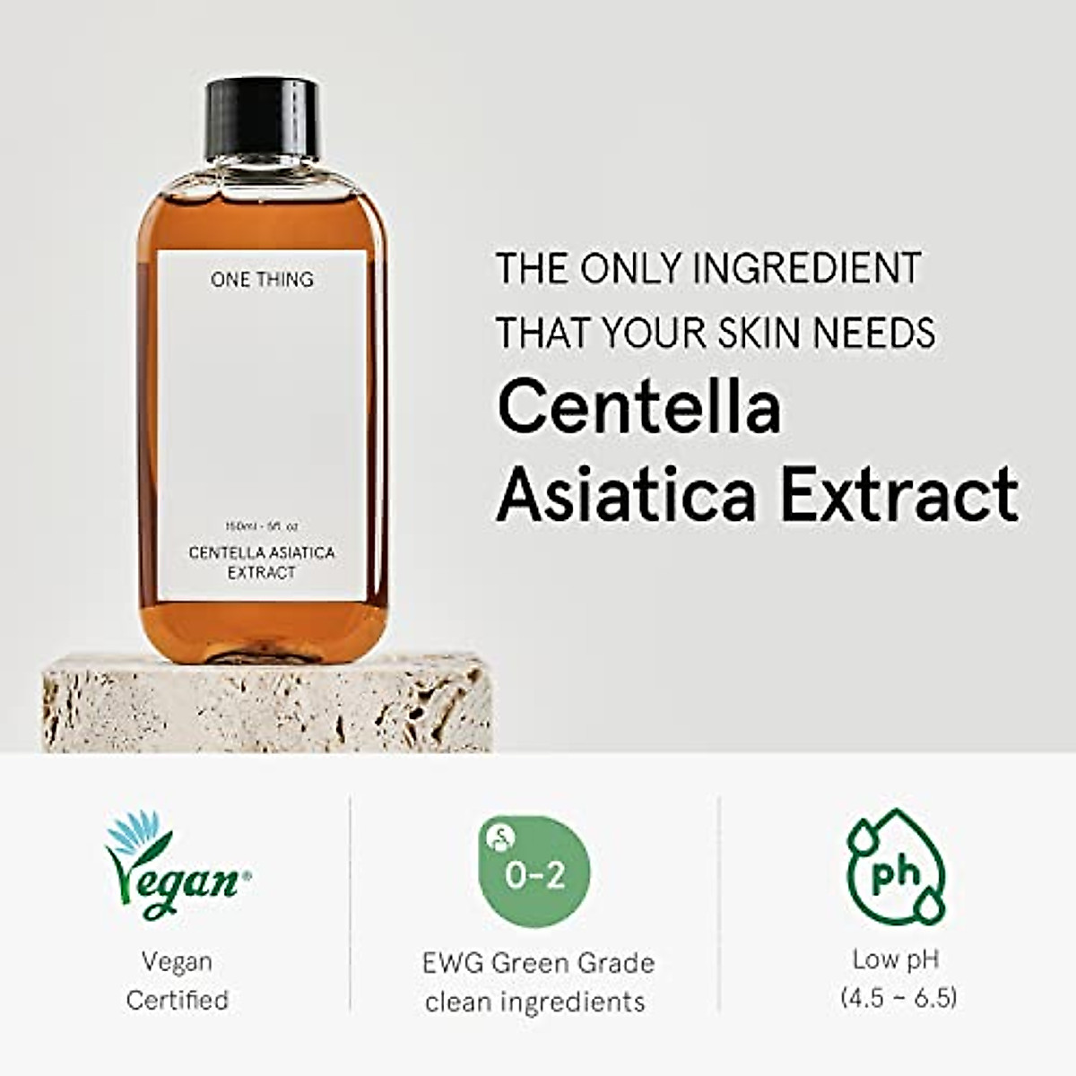 ONE THING Centella Asiatica Extract CICA Toner 5.07 Fl Oz | Hydrating and Soothing Facial Daily Toner for Sensitive Oily Acne Prone Dehydrated Skin | Vegan Korean Skin Care