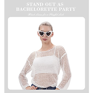 Bride Sunglasses for Bachelorette - White Glasses with rhinestone for Bridesmaid Sunnies, Bride to Be Gift, Bachelorette Accessories Party Favors