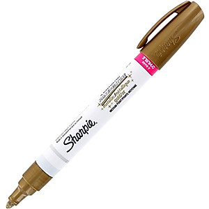 Sharpie Oil-Based Paint Marker, Medium Point, 3-Count (Metallic Gold)