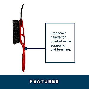 Teal Turtle 21 Inch Car Snow Scraper and Brush - Versatile Tool for Snow and Ice Removal