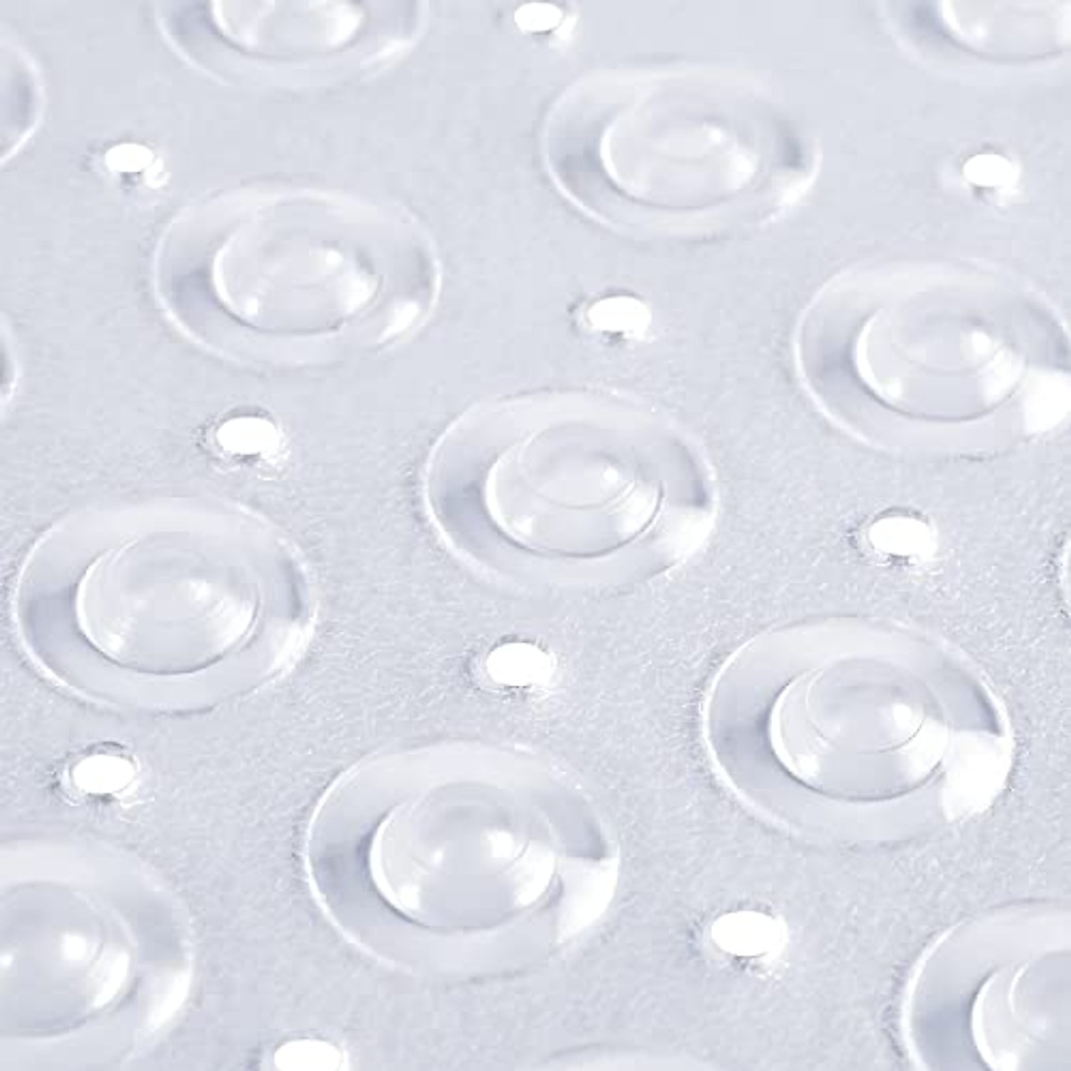 Tranquil Beauty Curved Blue Shower Mat 53x53cm/21x21in |Non-Slip, Machine-Washable Quadrant Bath Mat for Walk in Shower Tray | Shower Mats Non-Slip Suction Cups for Kids & Elderly