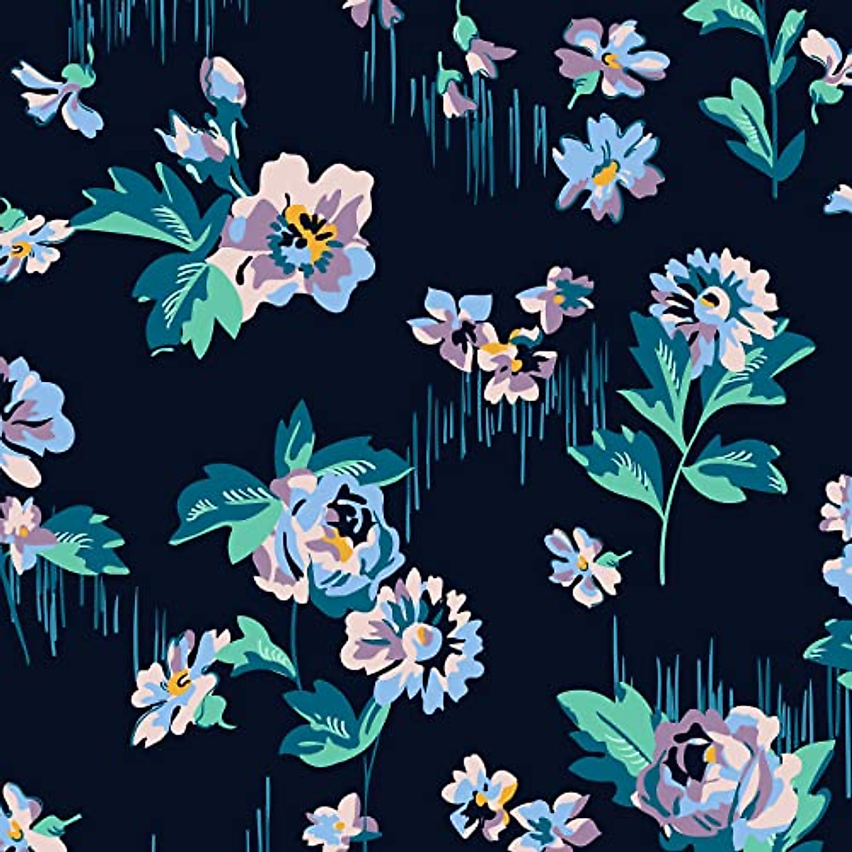 Vera Bradley Women's Performance Twill Medium Cosmetic Makeup Organizer Bag, Navy Garden, One Size