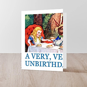 CafePress A VERY MERRY UNBIRTHDAY Folded Greeting Cards (10-pack) Glossy