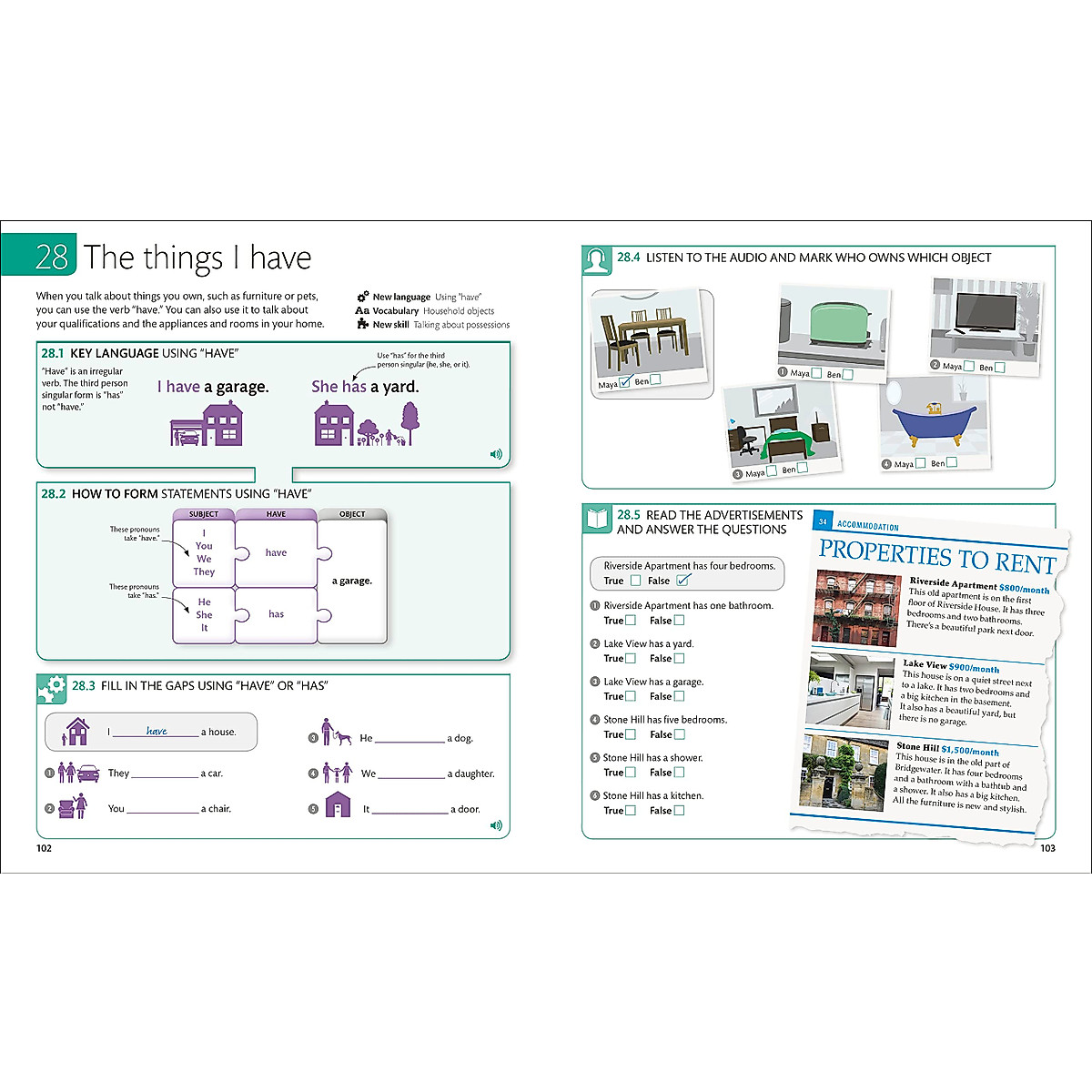 English for Everyone: Level 1 Course Book - Beginner English: ESL for Adults, an Interactive Course to Learning English