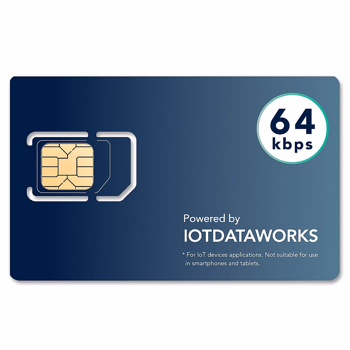IoTDataWorks Unlimited IoT Sim Card w/ 12 Month Prepaid Service | No Contract, Limits | 64kbps | CAT1, 4G LTE/3G/2G | No Voice/SMS/Streaming | USA