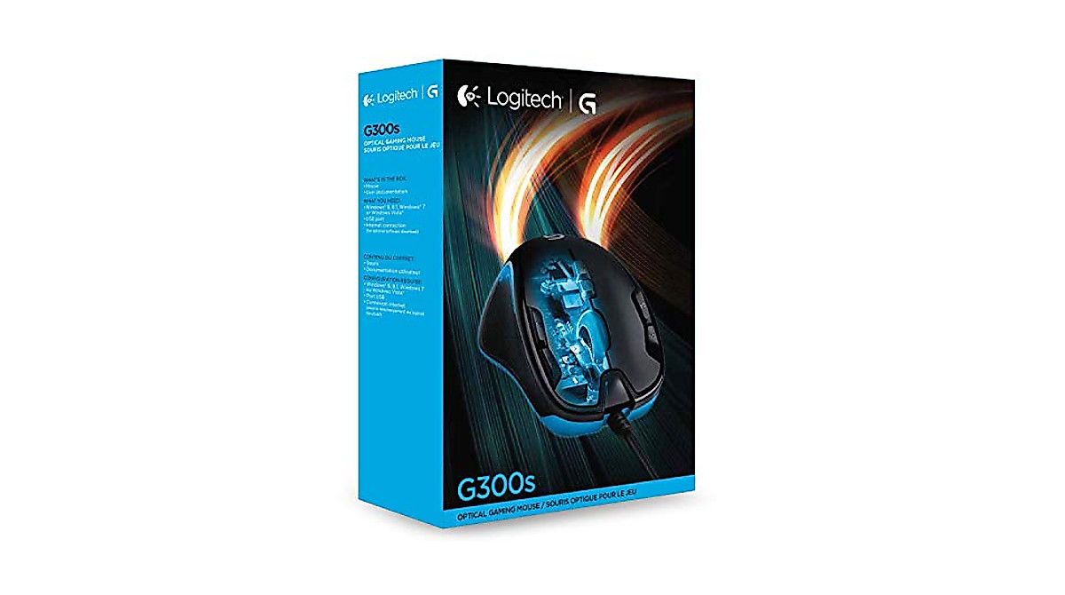 Logitech G300s Gaming Mouse - 9 Programmable Buttons & Ambidextrous Design