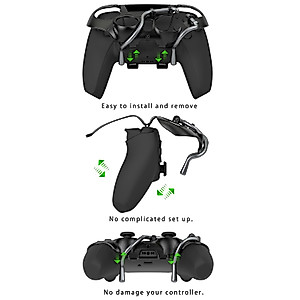 EXknight Leverback FPS Mechanical Paddles Attachment, Back Buttons Gaming Paddles for PS5 Controller (Black)