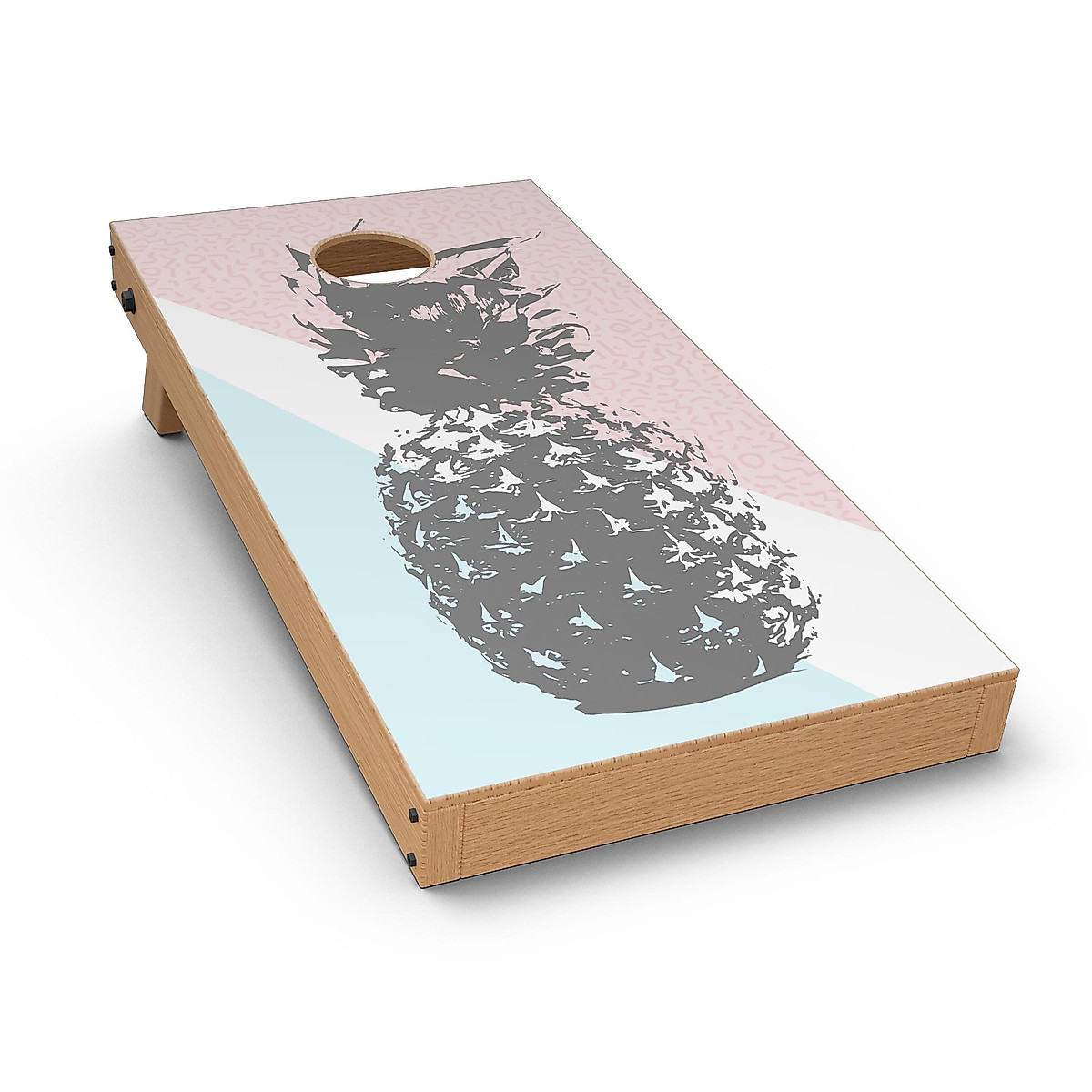 Design Skinz Summer Tropical Skin Set for Cornhole (Skin Only) - Coral Mint Summer Pineapple v1