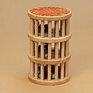 B. toys by Battat B. A-Maze Rain Rush Dexterity Toy – Classic Baby Rainmaker Toy – Development Natural Wooden Toys for Toddlers