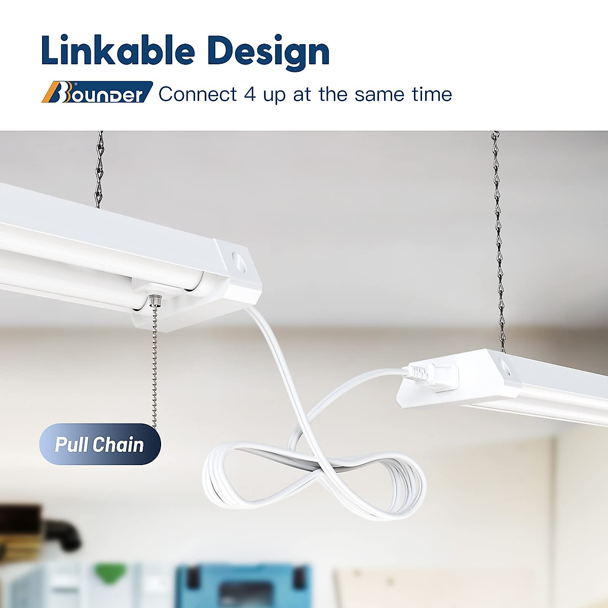 42W Linkable LED Shop Light for garage BBOUNDER 48 Inch 4FT 5000K LED Work Shop Light LED Utility Shop Light Ceiling Fixture (10 Pack)