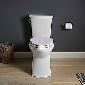 KOHLER 24294-0 Figure ReadyLatch Round-Front Toilet Seat, Quiet-Close Lid and Seat, Countoured Seat, Grip-Tight Bumpers and Installation Hardware, White