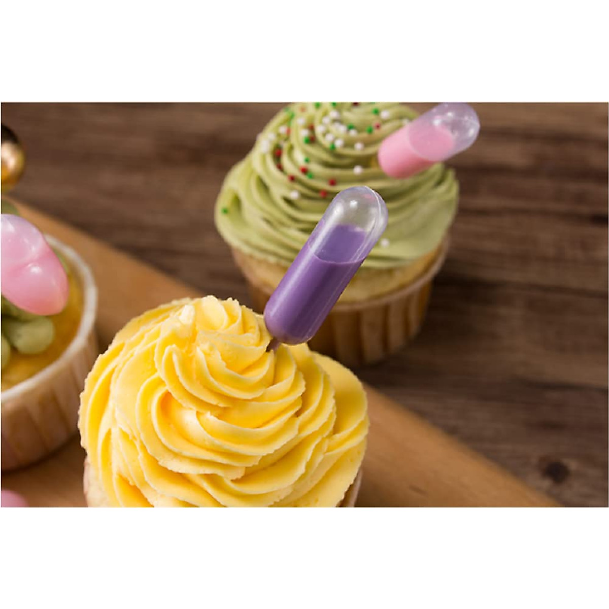 Generic Brands 4ml Cupcake Pipettes, 100Packs Small Pipettes Tubes Infusers Strawberries Shot Tubes Liquor Injector Alcohol Infused Mini Pipettes