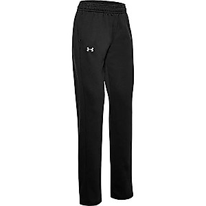 Under Armour Womens Hustle Fleece Pants , Black (001)/White , Large