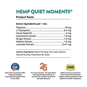 NaturVet Hemp Quiet Moments Calming Drops for Cat, 1oz & Quiet Moments Herbal Calming Spray, 8 Ounce - Feline