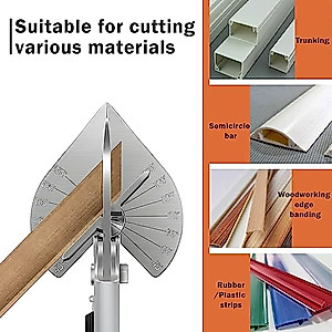 Multi Angle Miter Shear Cutter, 45-135 Degree Adjustable Angle Scissors Trim Shears Hand Tools for Cutting Soft Wood, Plastic, PVC and Other