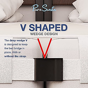 Pure Siesta Bed Bridge | Twin to King Bed Converter Kit | Split King Gap Filler for Adjustable Bed | Bed Gap Filler with Adjustable Strap and Storage Bag