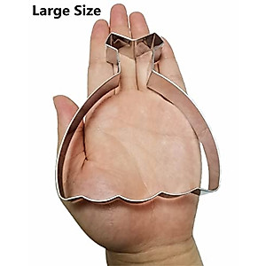 Large Size Dress Shaped Cookie Cutter, Stainless Steel Off-the-shoulder Wedding Dress Princess Dress Cookie Cutter, 4.3 Inches