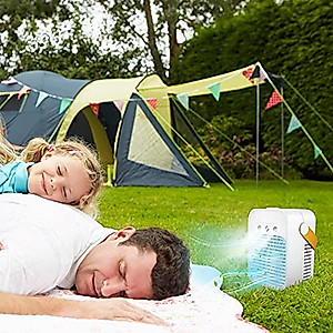 LEPOWERP Personal Air Cooler, AC 200A USB Air Conditioner Fan with 3 Speed, Mini Air Conditioner Desk Fan with Handle for Small RoomOfficeDormBedroom