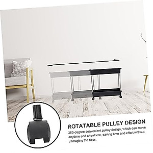 GRIRIW Shelf l Brackets Heavy Duty Heavy Duty Storage Shelves Plastic Stand Adjustable Shelving Kitchen Rolling cart Rolling Utility cart Storage Cart Floor Toiletries Stand Office Tray