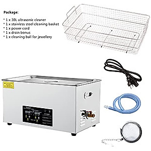 Kaimashi Ultrasonic Cleaner 30L Large Ultrasonic Cleaning Machine SUS 304 with Digital Timer and Heater