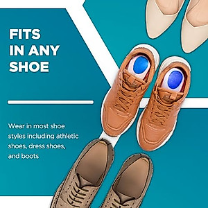 Gel Silicone Heel Cups/Pads - 3 Pair Heel Lifts for Achilles Tendonitis, Shoe Wedge Inserts for Plantar Fasciitis, Sore Heel, Bone Spur, Foot Pain Relief Support, Comfort Cushion Insoles for Women/Men