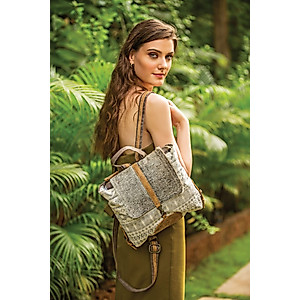 Myra Bag Virtuoso Upcycled Canvas & Cowhide Leather Backpack S-1277