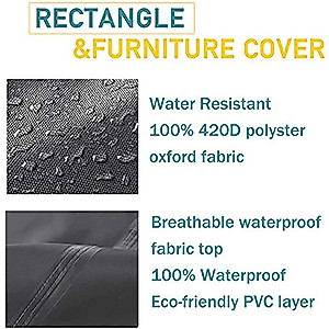 Patio Furniture Set Cover Outdoor Sectional Sofa Set Covers Waterproof Outdoor Dining Table Chair Set Cover Heavy Duty 128" L x 83" W x 28" H