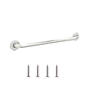 Grab Bar for Bathtub Shower - Stairs Bed Toilet Bathroom / Stand Assist & Safety Handrail / 304 Stainless Steel / Knurled Grip / Polished Chrome / 36"