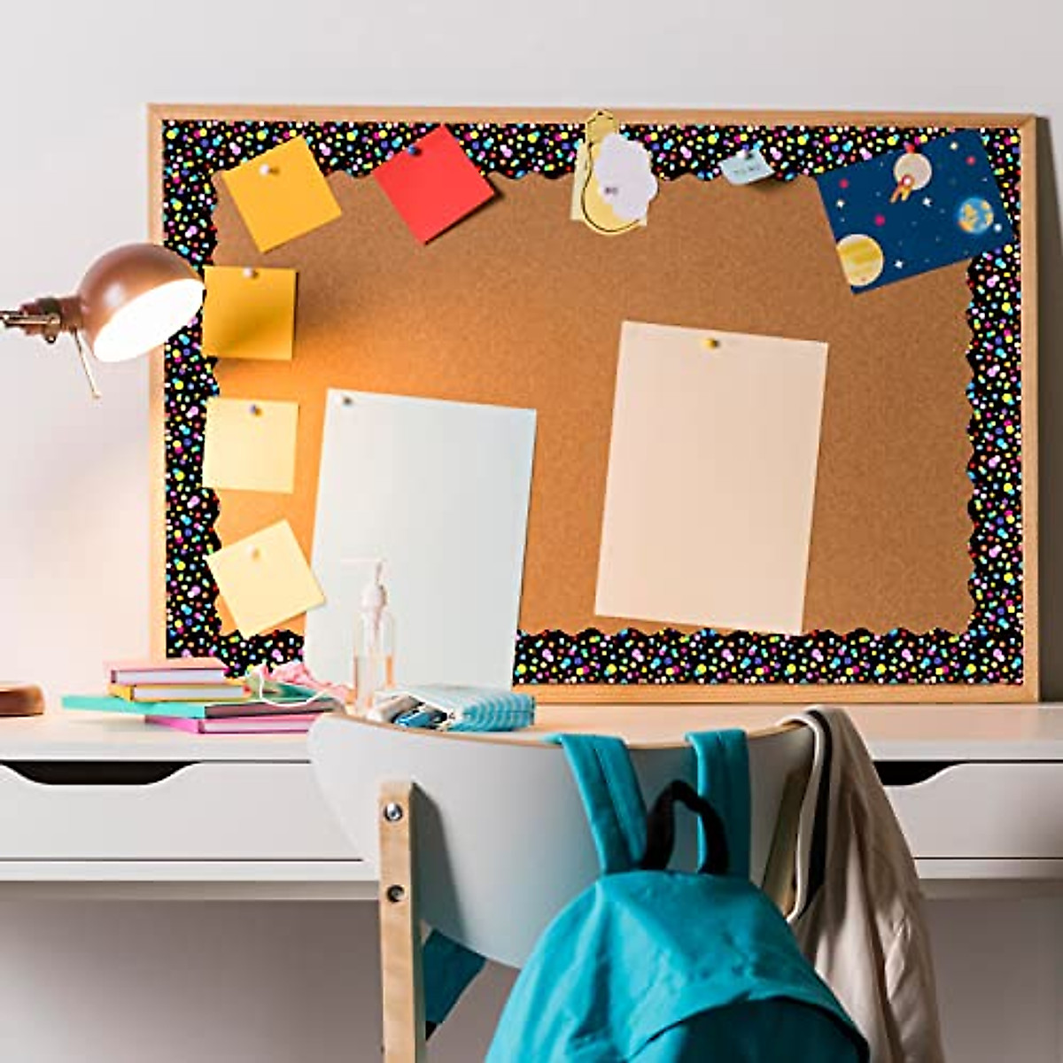 Bright Color Bulletin Board Borders - 80ft Decorative Trim