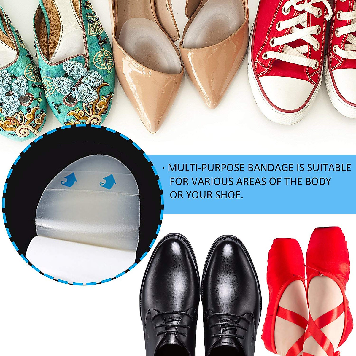 Blister Bandages, Blister Pads (15PCS) Gel Blister Cushions, Blister Pads, Hydrocolloid Seal Adhesive Bandages for Fingers, Toes, Heel Blister Prevention & Recovery, Waterproof, Ultra-Thin