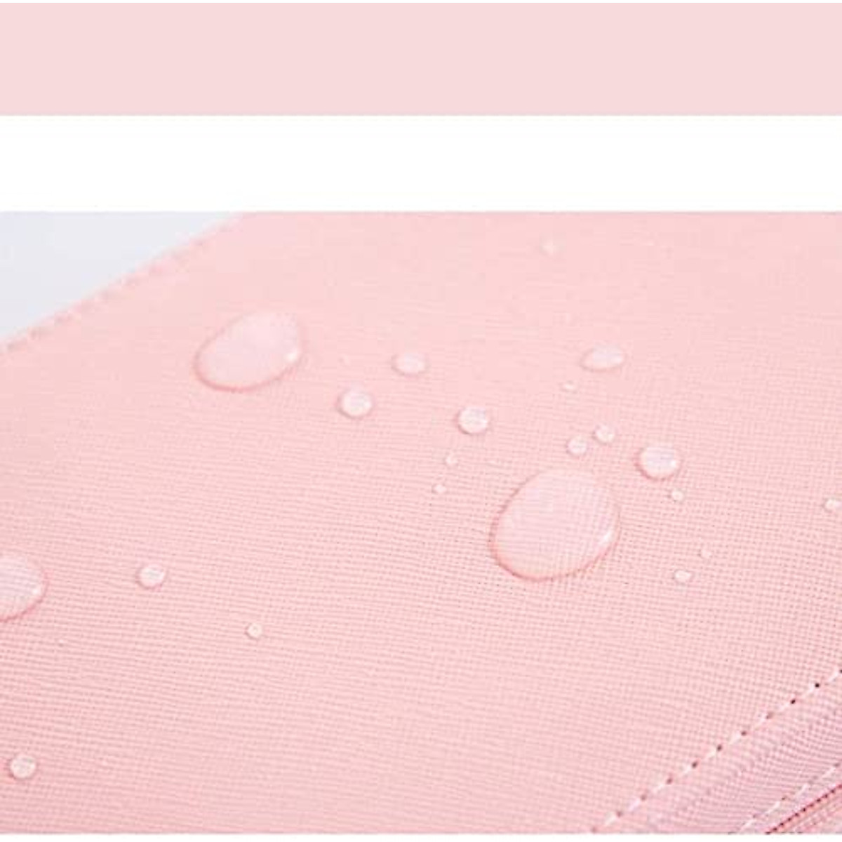 AN207 Portable Pu Simple Ear Stud Jewlery Box Zipper Earrings Ring Necklace Multi-Functional Jewelry Box Small Jewelry (Color : Pink)